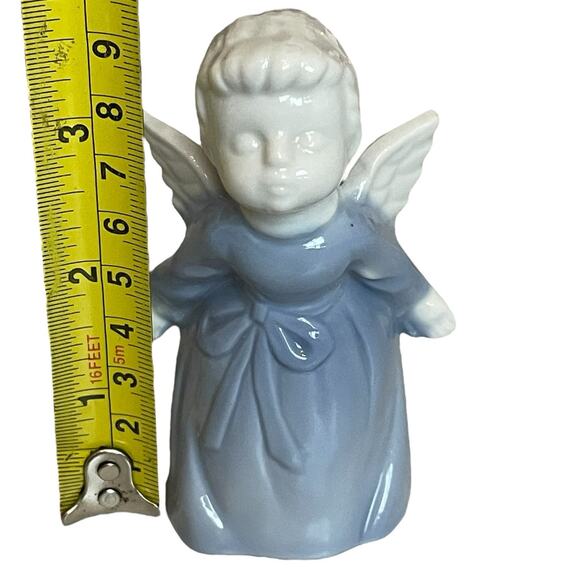Unknown | Accents | Lefton Kissing Angel Porcelain Blue White Figurine ...